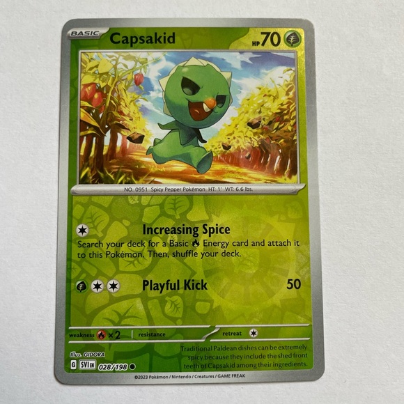 Pokemon | Toys | Pokemon Tcg Scarlet Violet Capsakid Pokmon Card ...